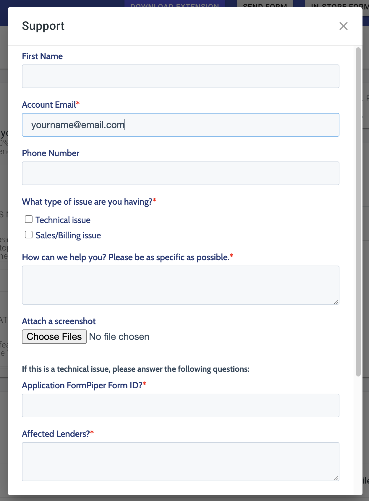 How do I submit a support ticket?